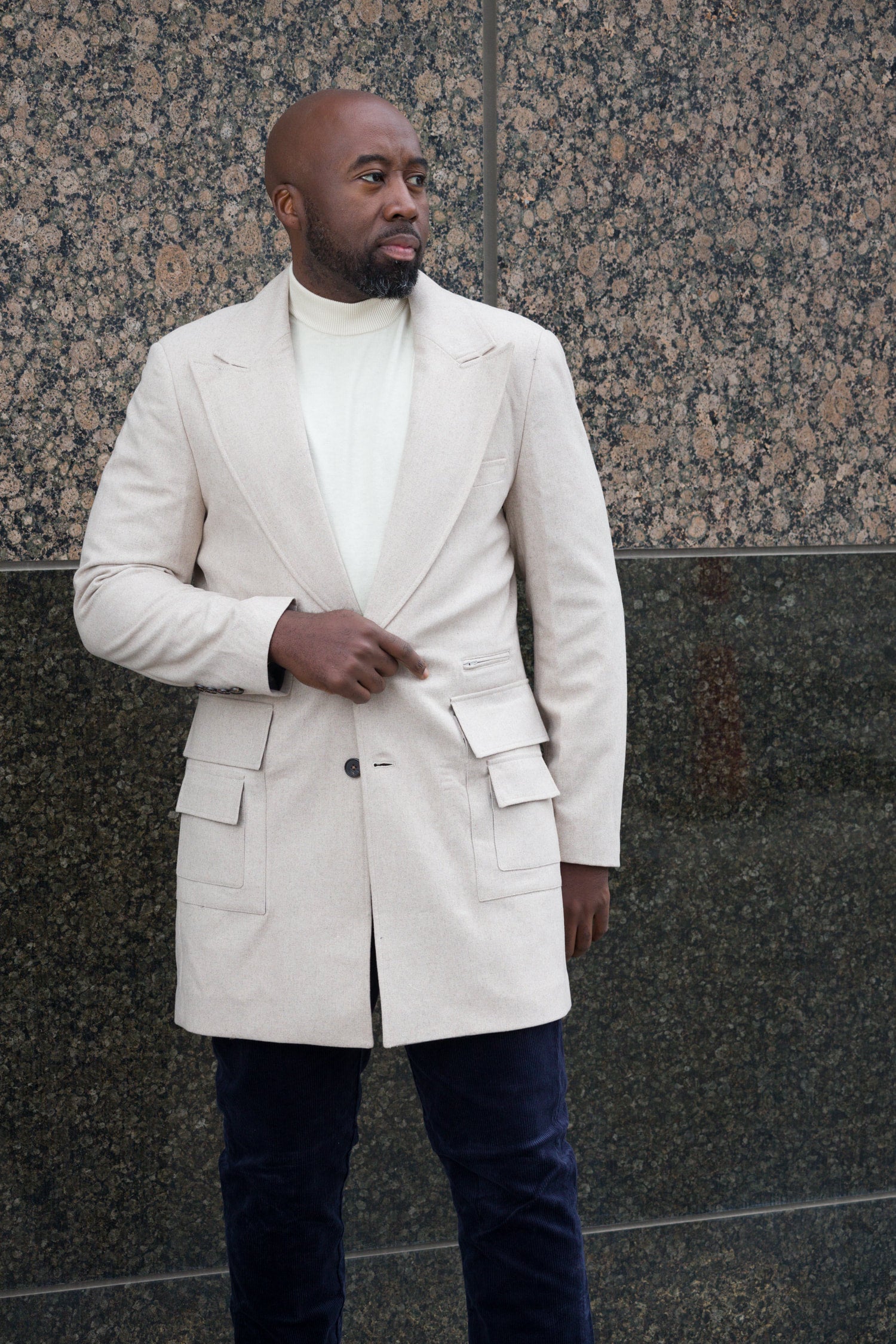 Stylish Solid Trench Coat - beige | HS Website